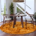 Abstract Geometric 6ft Round Rug for Living Room Under Coffee Table ...