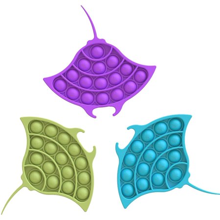 Pop It Fidget Toys 3 pcs Push Bubble Sensory Toy Autism Squishy Stress ...