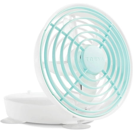 Treva 5 Inch Portable y Powered Fan - Personal Desktop 2 Speed Beauty ...