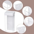 Acrylic Outdoor Brochure Holder Wall Mount Storage Box Rectangle White ...