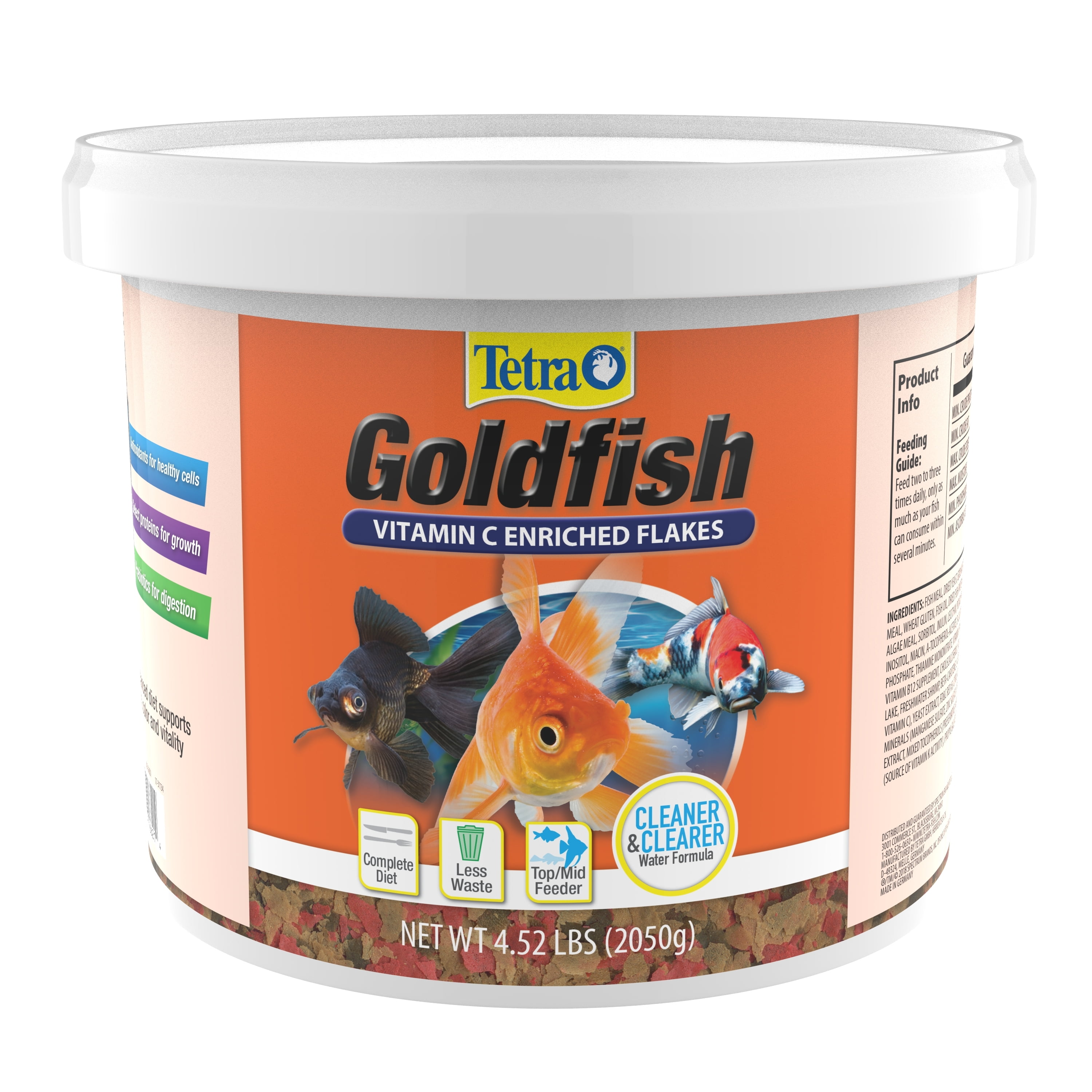 Tetra Tetrafin Vitamin C-Enriched Goldfish Food Flakes, 4.52 lb ...