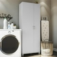 Systembuild Evolution Lory Tall Asymmetrical Storage Cabinet, Dove Gray ...