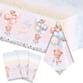 AUQ 2026 New 3Pcs Table Cloth Fun Teddy Bear Print Rectangle Tablecloth ...
