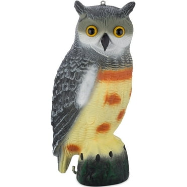 Bird-X Prowler Owl Realistic Owl Decoy Scarecrow Flapping Wings Repel ...