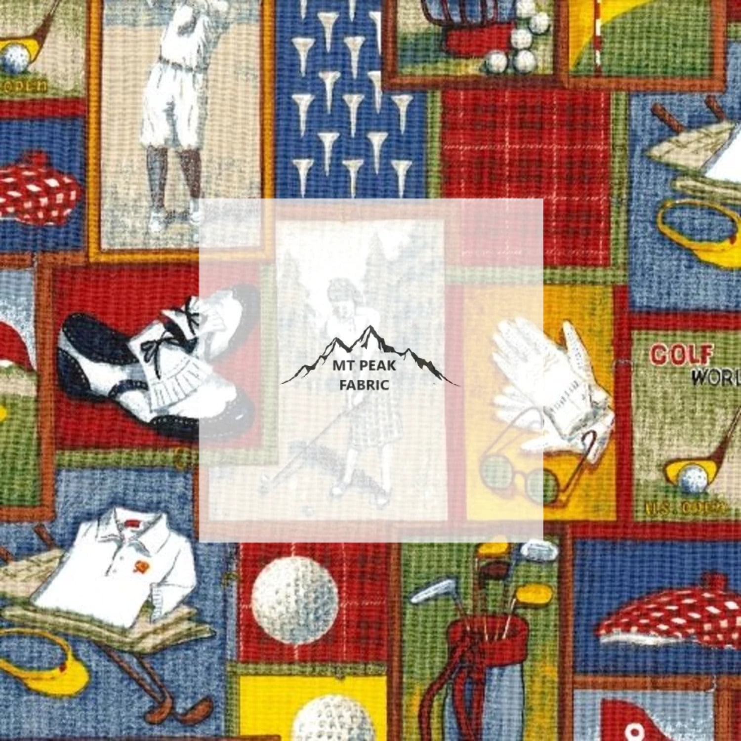 Golf Patched Cotton Fabric - Walmart.com