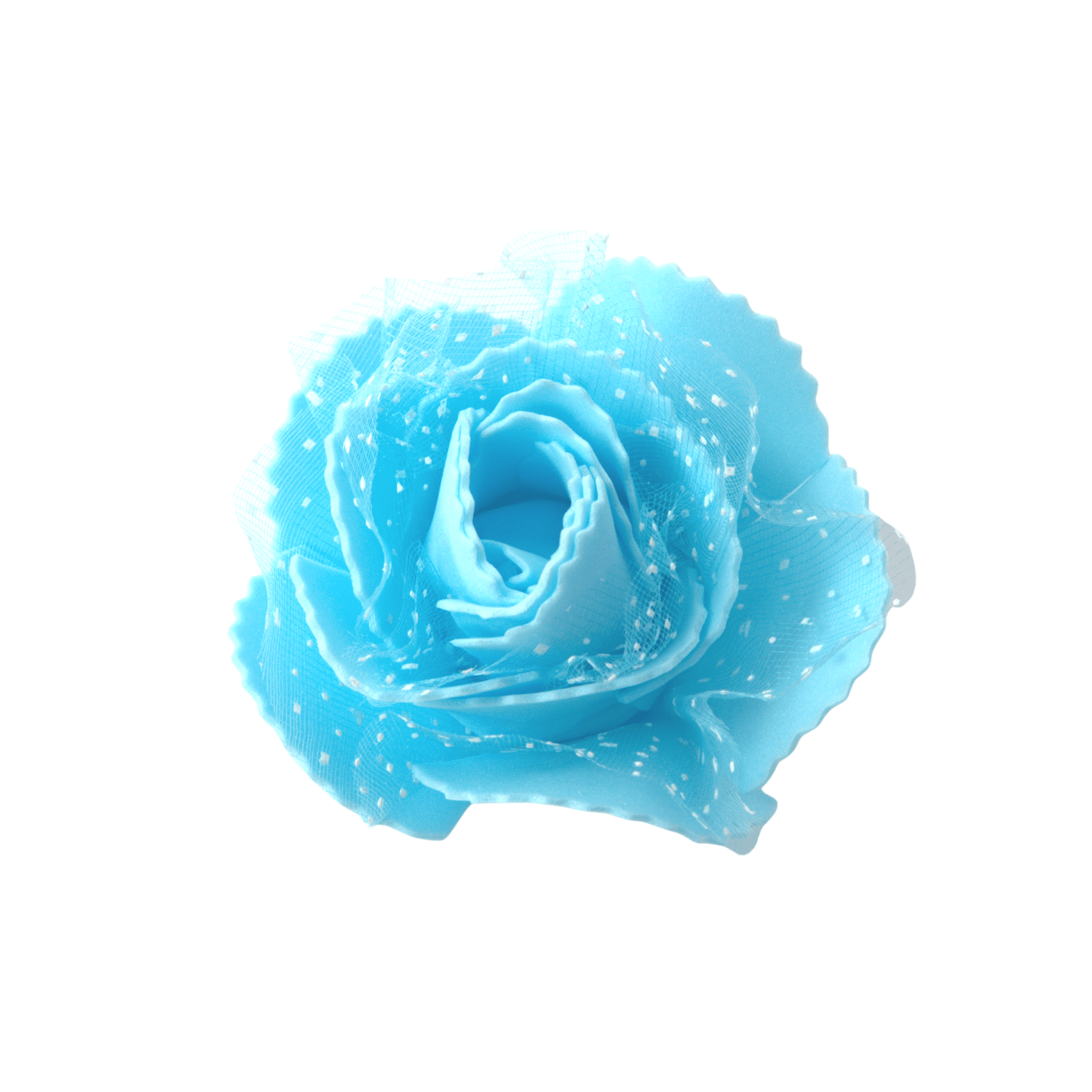 Artificial Flower Mini Baby Blue Foam Organza Rose Heads 3" DIY 100 Pcs ...