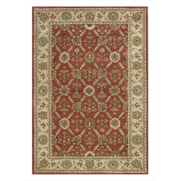 Dynamic Rugs Charisma 1413-300 Red Ivory 6'7" x 9'6" Rug - Walmart.com