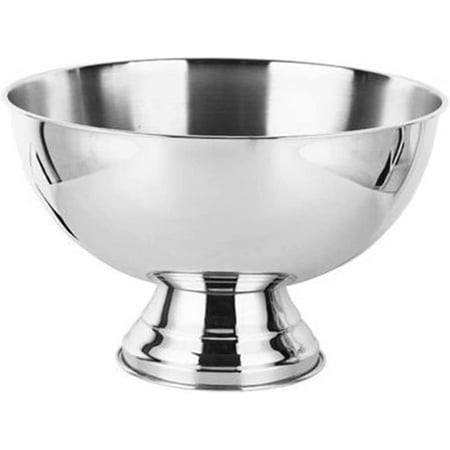 Footed Metal Champagne Cooler Punch Bowl, Stainless Steel Ice Bucket ...