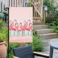 Animal Pink Flamingo Garden Flag 28x40 Inch Art Deco Pink Ripples ...
