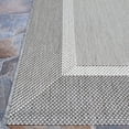 Couristan Recife Stria Texture 7'6" Square Ivory- Silver Outdoor Rug ...