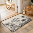 Area Rug 2x3ft, Tropical Dense Forest on Burlap Washable Rugs for ...