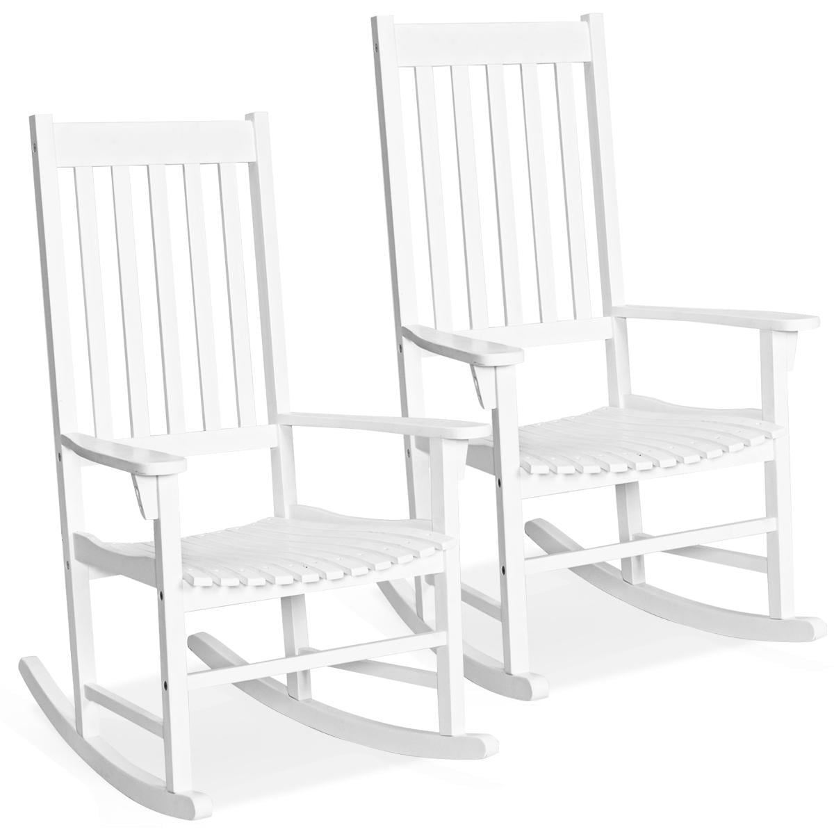Click here for Giantex Set Of 2 Wooden Rocking Chair  Slatted Hig... prices