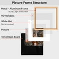 3x3 Picture Frame Set of 3, Gold Metal Square Photo Frames with HD ...