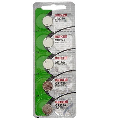 Maxell CR1220 3V Lithium Coin Cell Watch Batteries 5-Pack - Walmart.com - Walmart.com