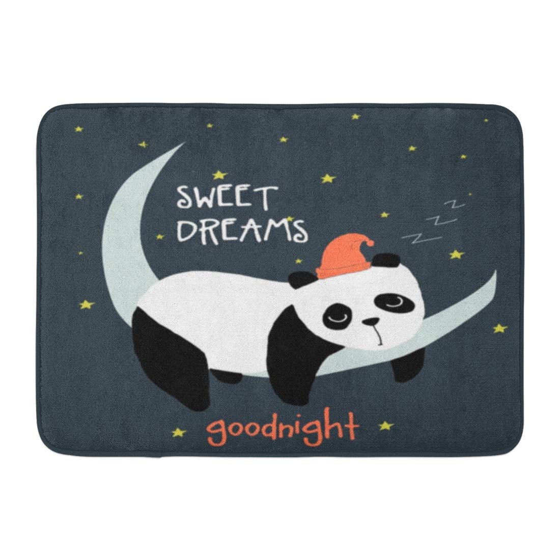 GODPOK Goodnight White Night Sweet Dreams Panda for Good Sleep Rug ...