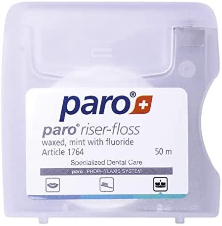 Paro Swiss Paro Riser Floss, Mint, Waxed, Fluoridated, 50 m - Walmart.com