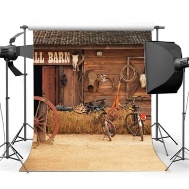 ABPHOTO Polyester 7x5ft Old Barn Backdrop Straw Haystack Backdrops ...