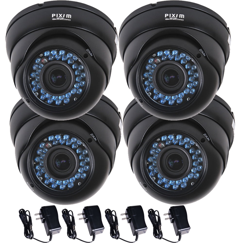 VideoSecu 4x 1/3 inch Pixim DPS WDR 36 LEDs Security Camera 690TVL IR ...
