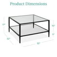 Best Choice Products 32" Square 2-Tier Large Coffee Table, Living Room ...