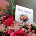 3drose, Happy 1st Anniversary Pretty Vase of Colorful Peony Flowers, 1 ...
