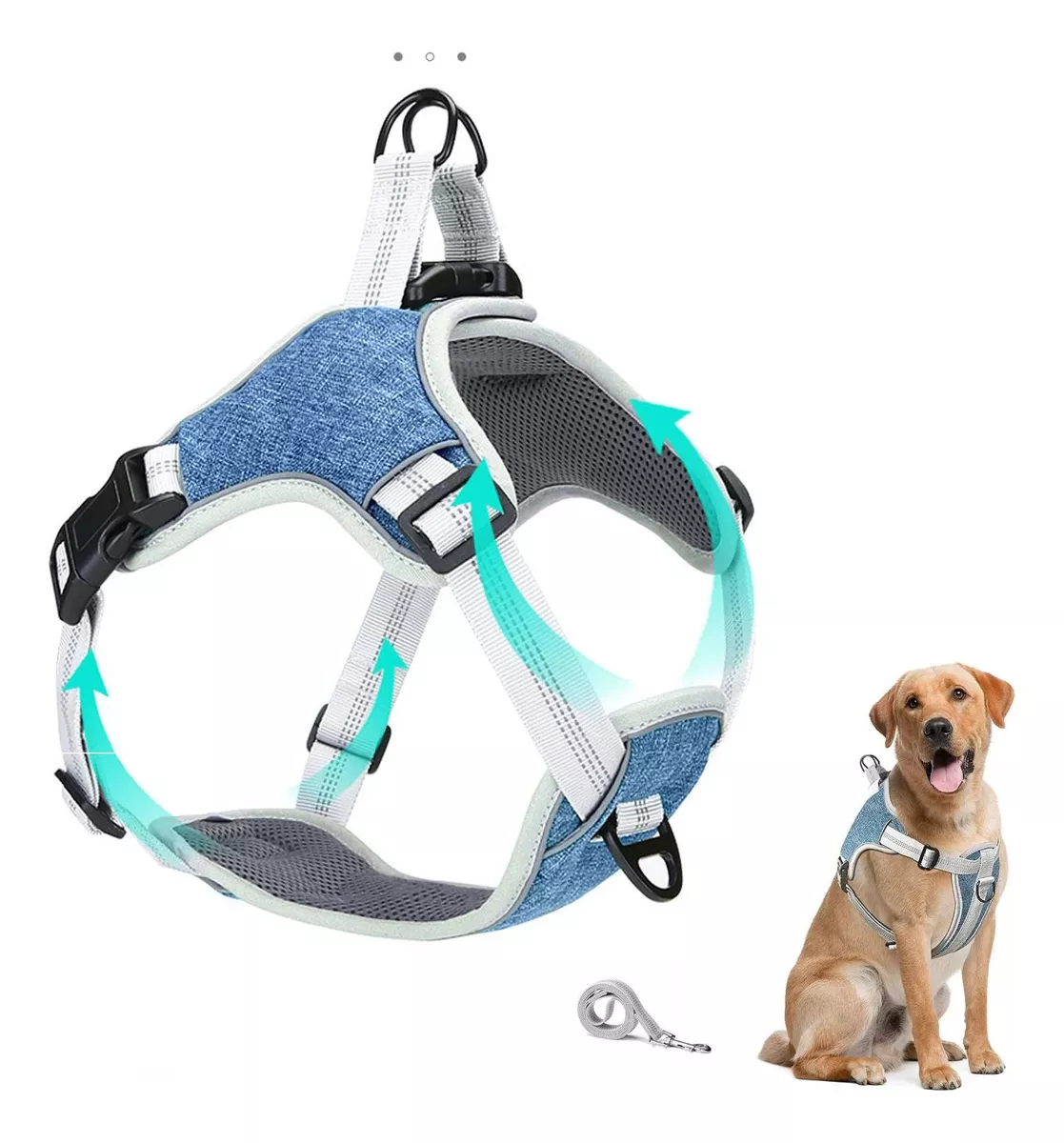 Pecheras Perro Arnes Para Perro Mediano Ajustable Con Correa | Walmart ...