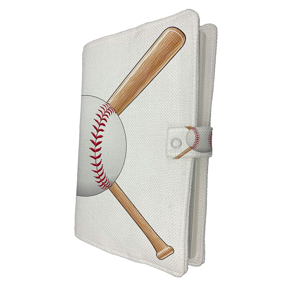 ECZJNT Baseball With Bats Two Crossed Wooden Bats Book Cover Book ...