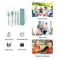 Reusable Utensils Set with Case, Plastic Cutlery Set Forks Spoon Tableware Chopstick, Portable ...