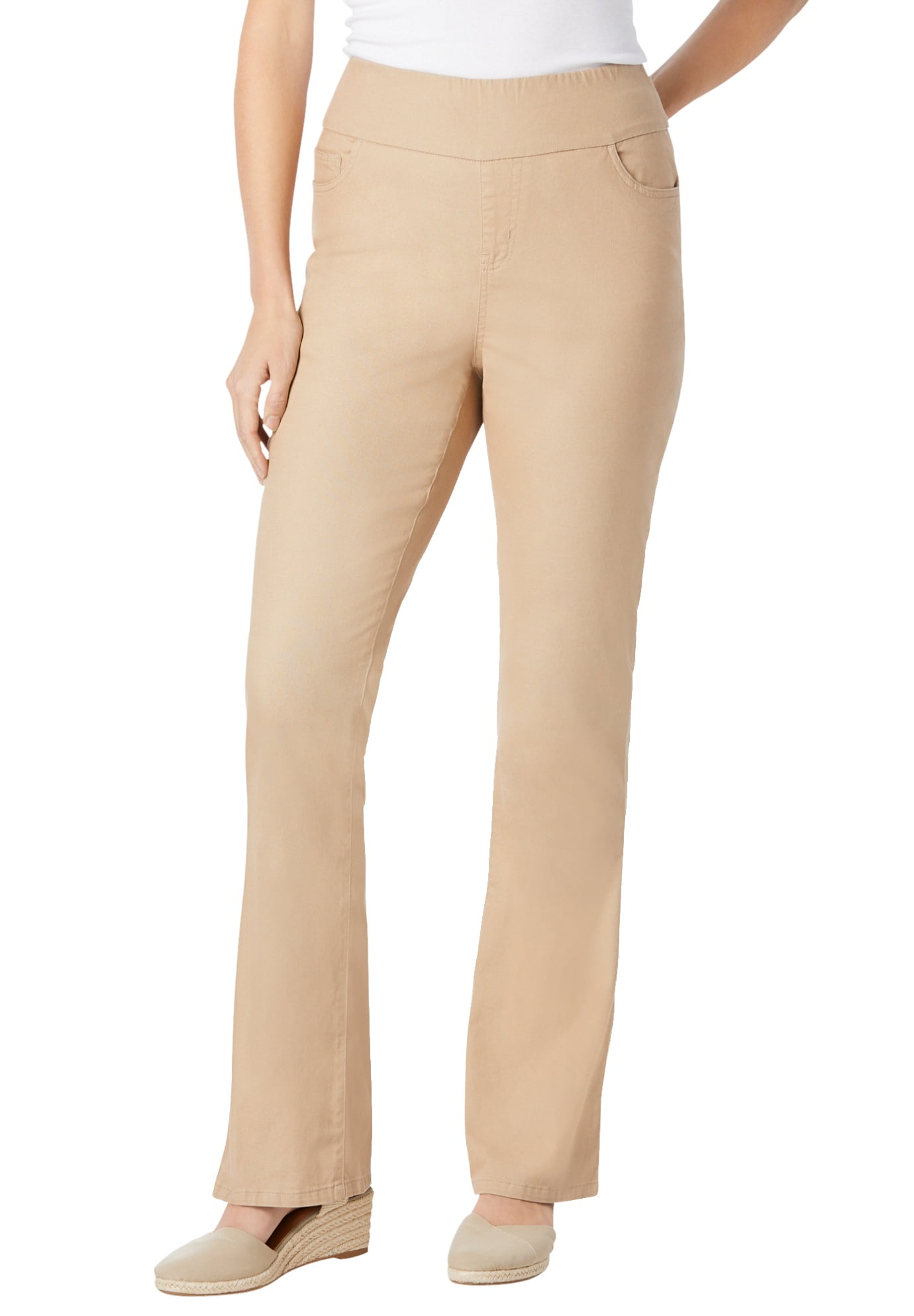 Woman Within Woman Within Womens Plus Size Tall Pull On Bootcut Jean