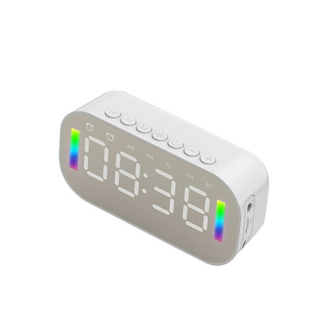 FM Radio LED Display Gift Travel Music Player Mini Alarm Clock ...