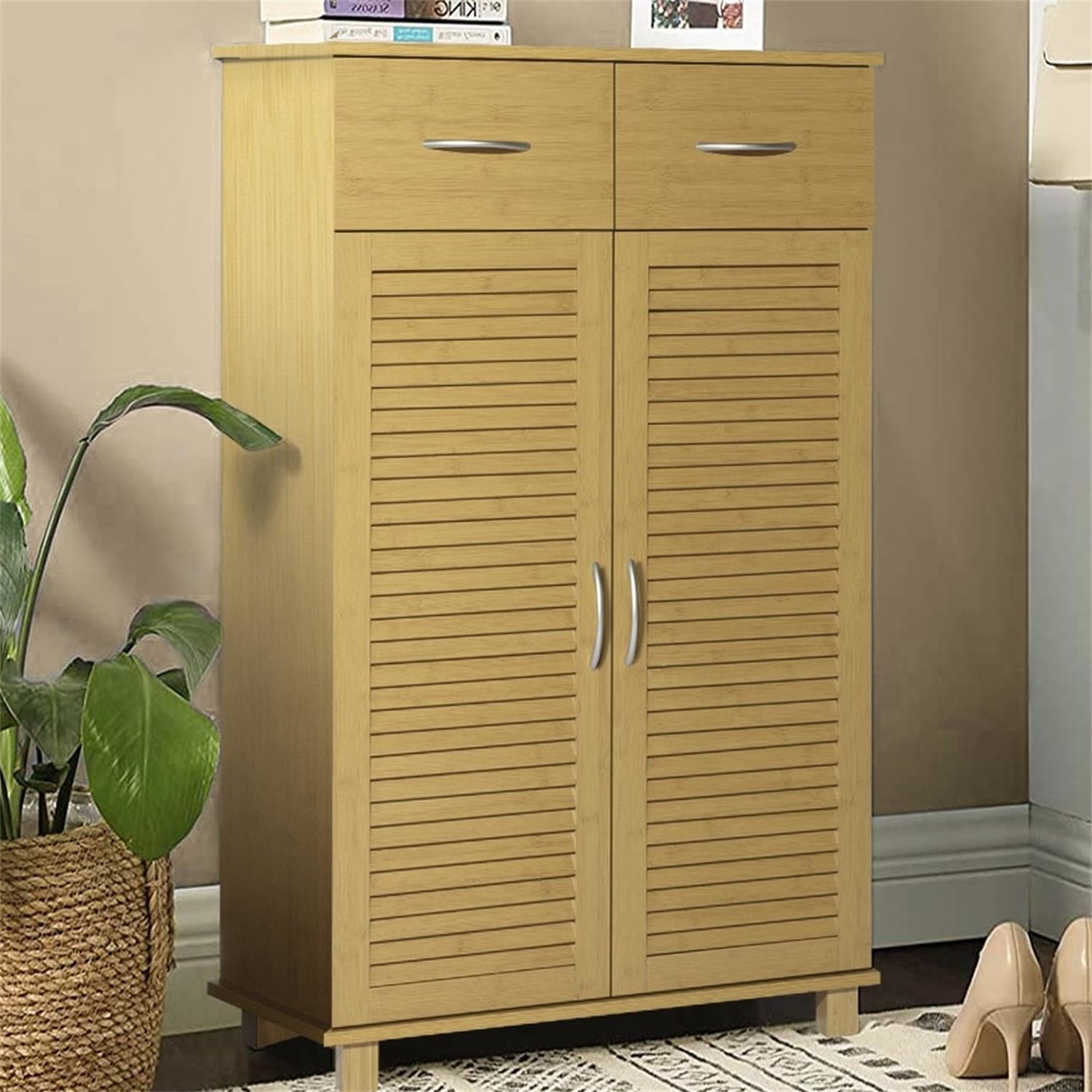 Canddidliike 46" Kitchen Pantry Floor Cabinet with 2 Shelves&2 Drawer ...