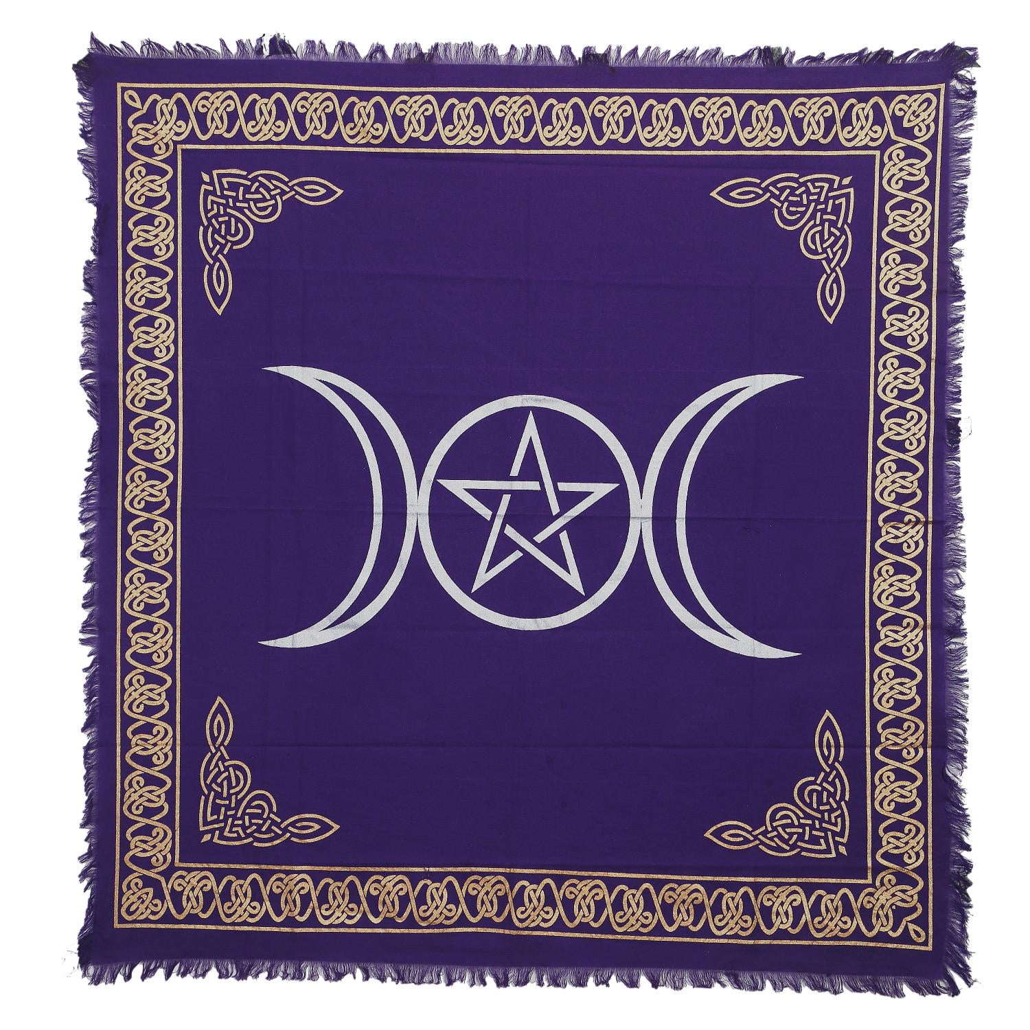 Indian Consigners Cotton Witchcraft Triple Moon Goddess Pentagram ...