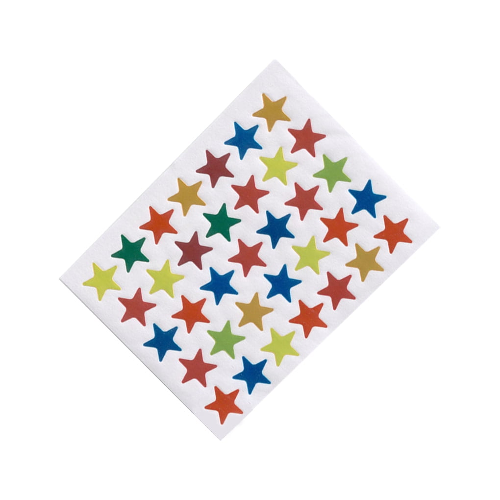 Linyer 10 Sheets Award Flash Sticker Five-pointed Star Removable Mother ...