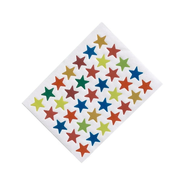 Linyer 10 Sheets Award Flash Sticker Five-pointed Star Removable Mother ...