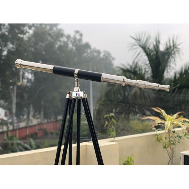 Nautical-Mart Nautical Brass Floor Standing Telescope with Tripod 60 ...