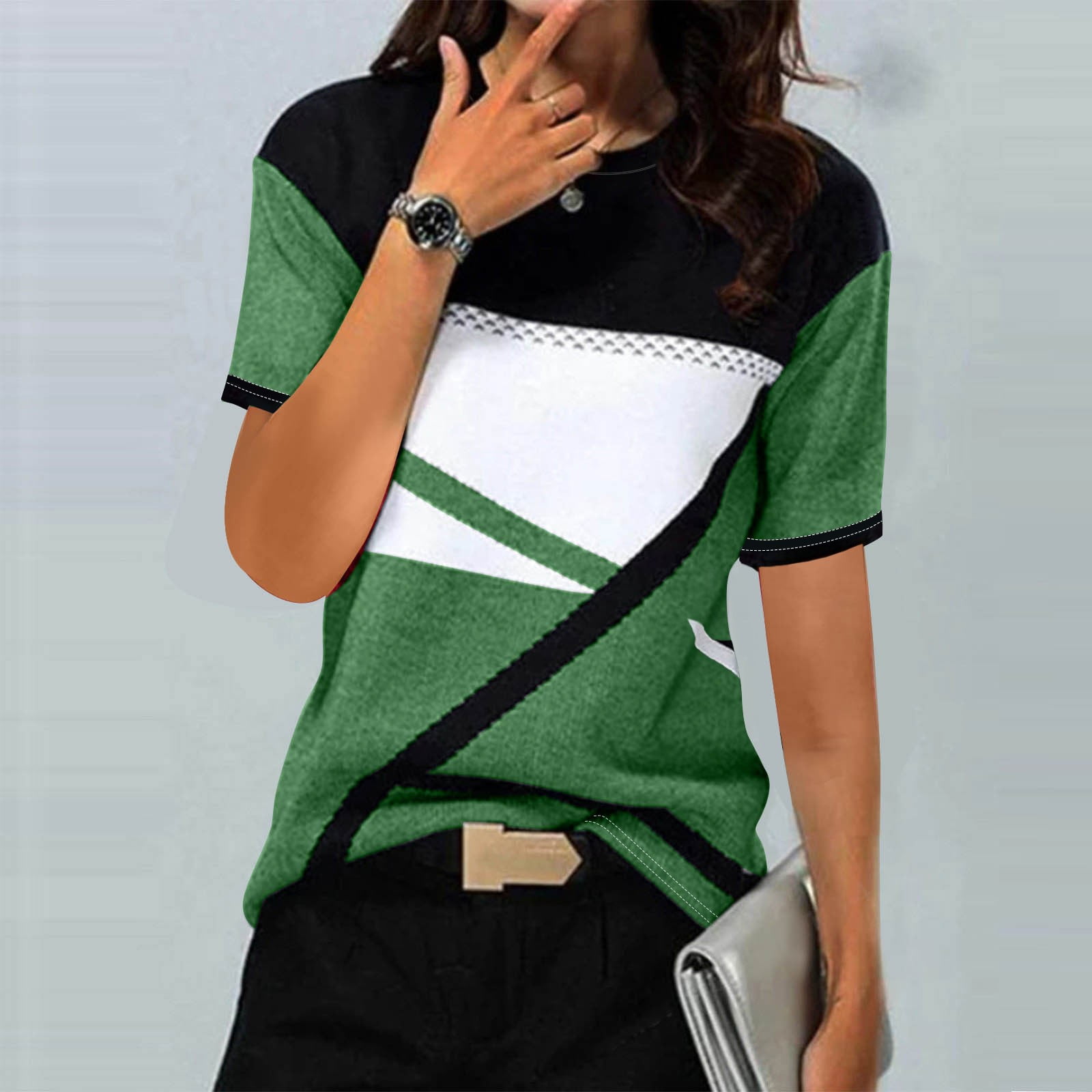 Click here for Wiyuqeen Classic Geometical Printed Summer Tops Fo... prices