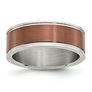 Cobalt Sterling Silver Inlay Satin 6mm Flat Band - Walmart.com
