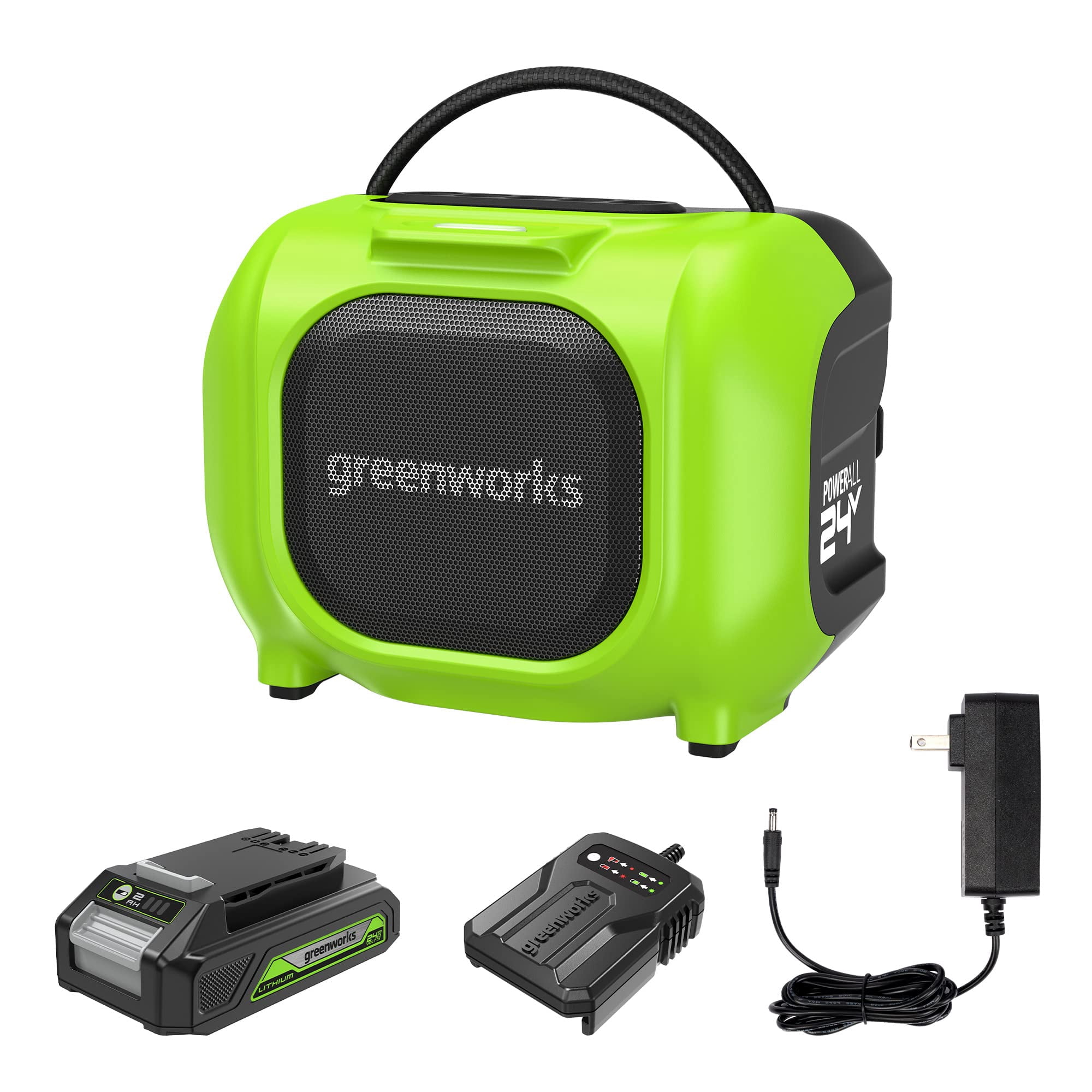 Greenworks 24V Bluetooth Compact Speaker, AC/DC Wireless Portable ...