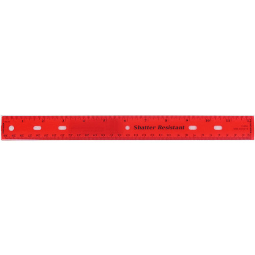 12" Shatter-Resistant Binder Ruler, Available in Multiple Colors ...