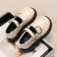 Girls' Mary Jane School Shoes with Double Buckle, Chunky Sole & Easy ...