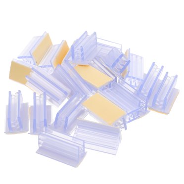 1.65 x 3.9 Inches Shelf Label Holder Clear Plastic Clip on Labels Shelf ...