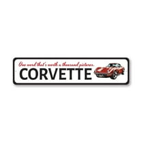 Vette Club Classic Lovers Only Chevy Corvette Aluminum Metal Decor Sign ...