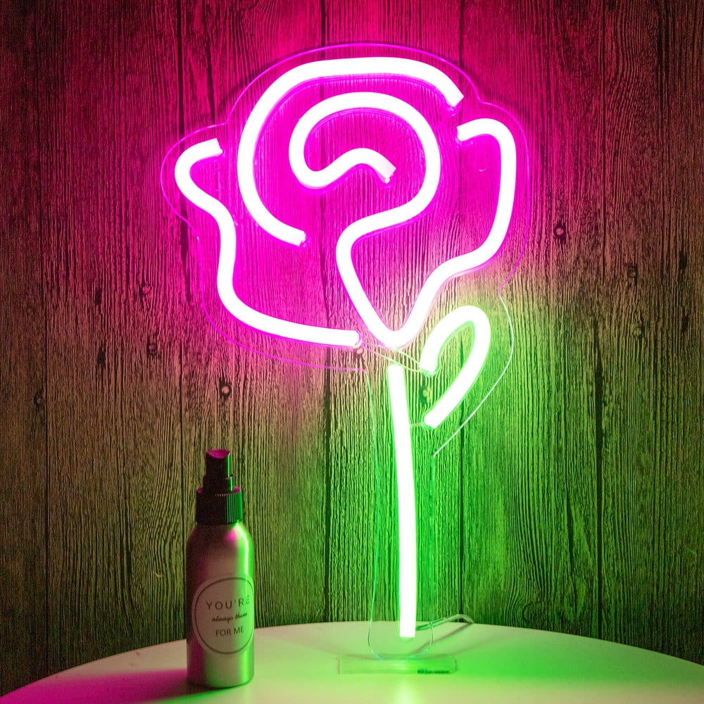 Rosnek 13'' To 18'' LED Neon Light Sign With Transparent Acrylic Back ...