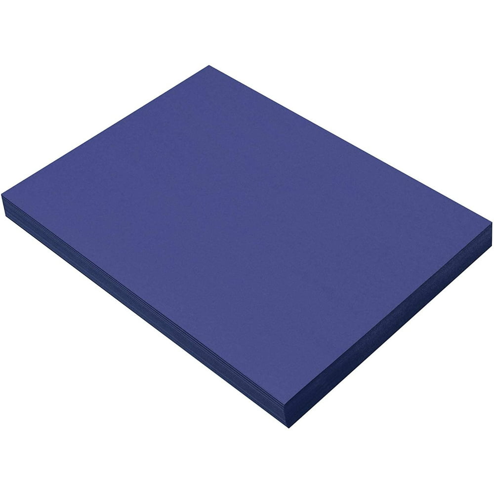 Heavyweight Construction Paper, 9 x 12 Inches, Dark Blue, 100 Sheets ...