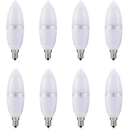 E12 LED 12W Bulbs 12 Watt LED Candelabra Bulbs E12 Small Candle Base LED Bulbs Cool White 6000K ...