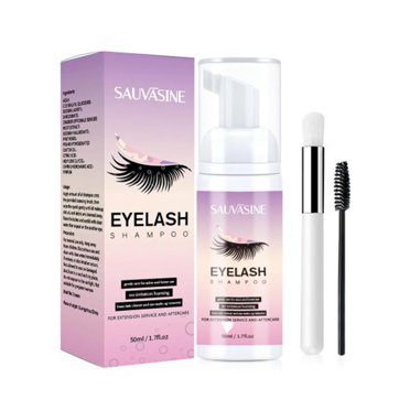 Aliver Eyelash Extension Foam Shampoo 50ml with Brushes,No-Irritation ...
