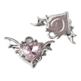 10 Pieces Bat Wing Heart Charm Collection Stylish Zircon Pendants for ...