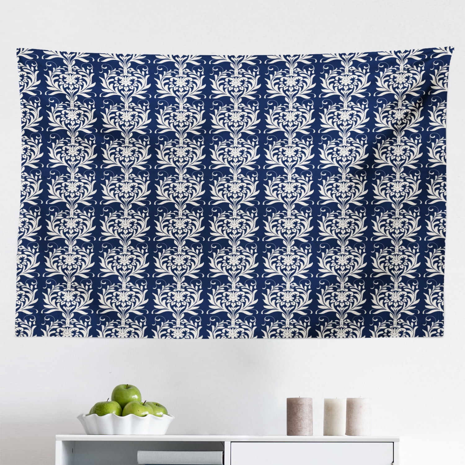 Mountain Tapestry, Cartoonish Style Adventure Nature Themed Pattern ...