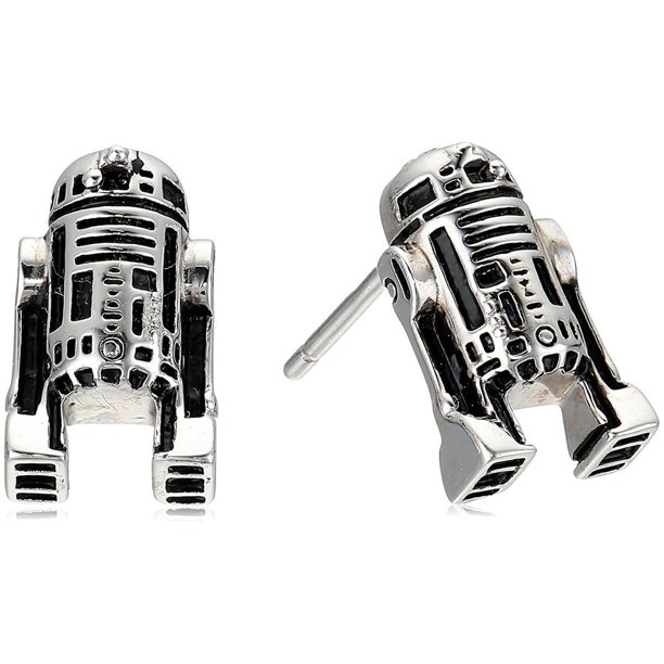 925 Sterling Silver R2-D2 Stud Earrings - Walmart.com