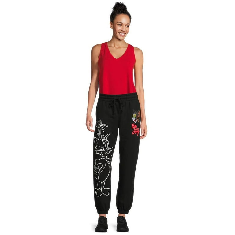 Tom and Jerry Juniors Graphic Jogger Pants, Sizes XS-3XL Tom and Jerry Juniors Graphic Jogger Pants, Sizes XS-3XL