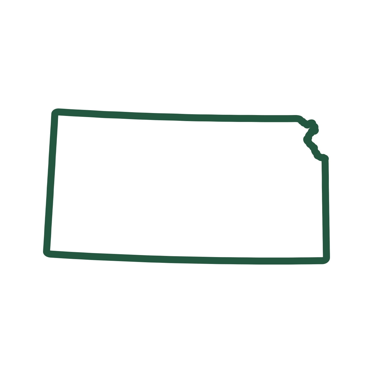 Kansas Outline Sticker Decal Die Cut - Self Adhesive Vinyl ...